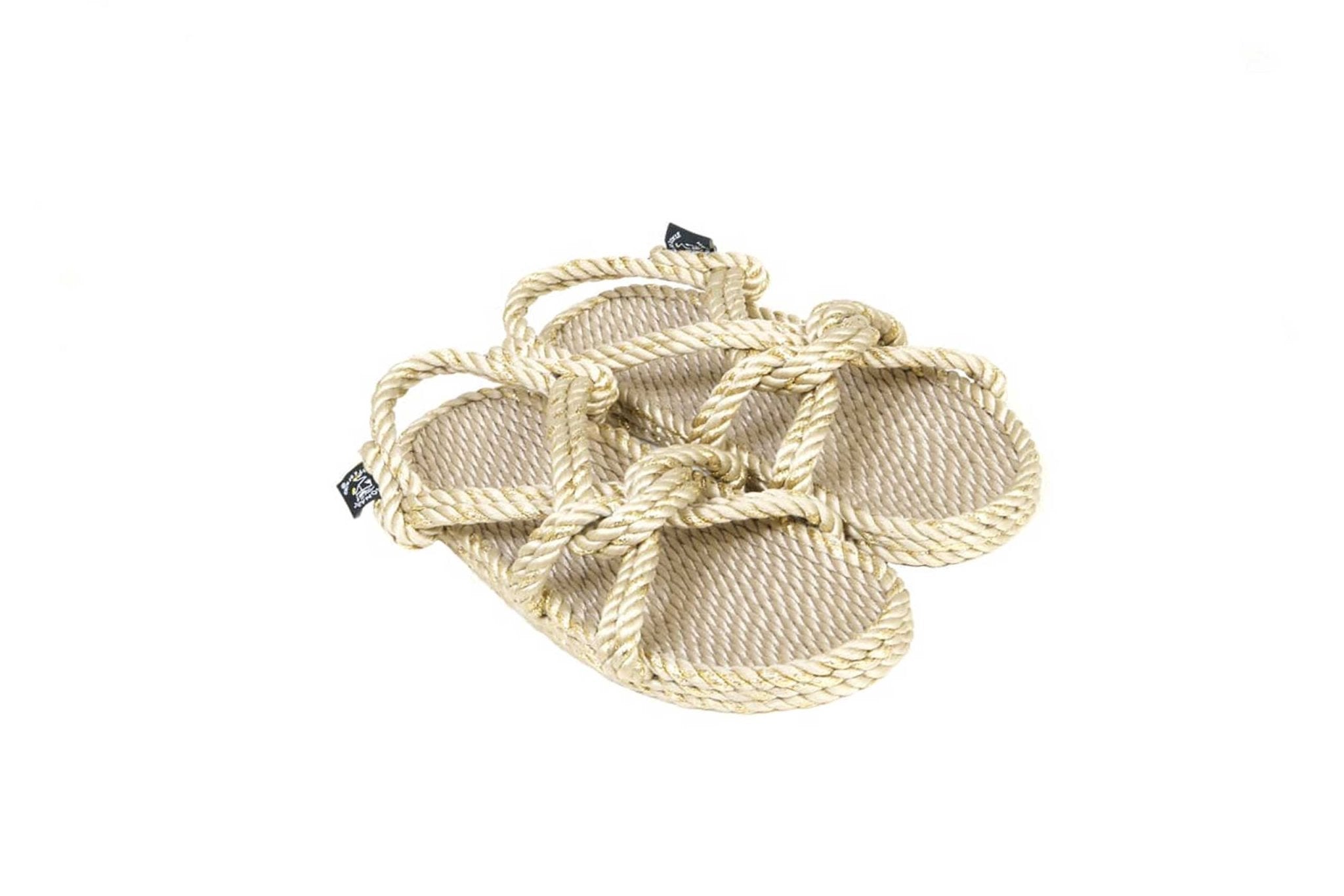 Sandales en corde femme Mountain Momma Beige &Sparkling Gold