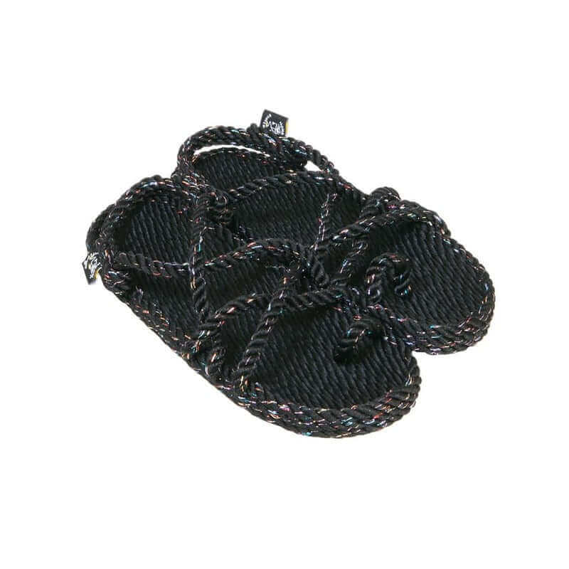 Sandales en corde Vegan Nomadic - Toe Joe Disco Black